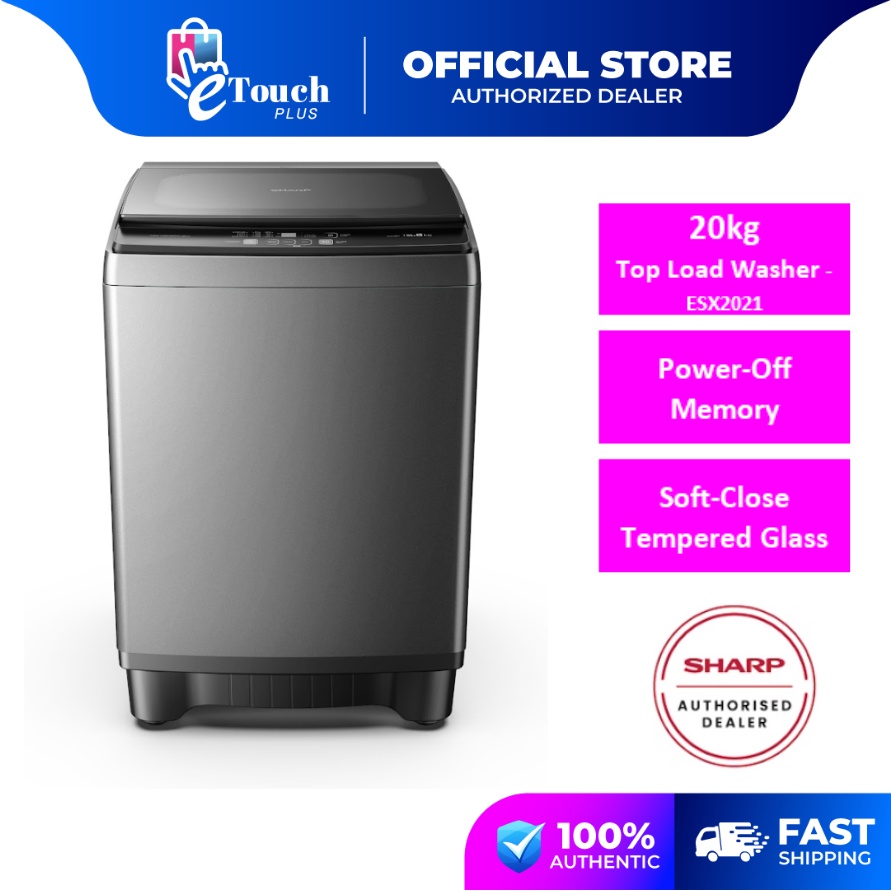 [New Model] SHARP [ ESX2021 ] 20KG FULLY AUTO WASHING MACHINE | Shopee ...