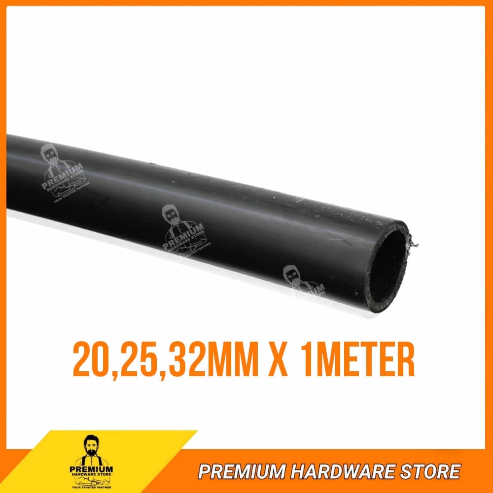 POLY PIPE (SIRIM) 20mm/25mm/32mm X 1meter Poly PP Polyethylene Black ...