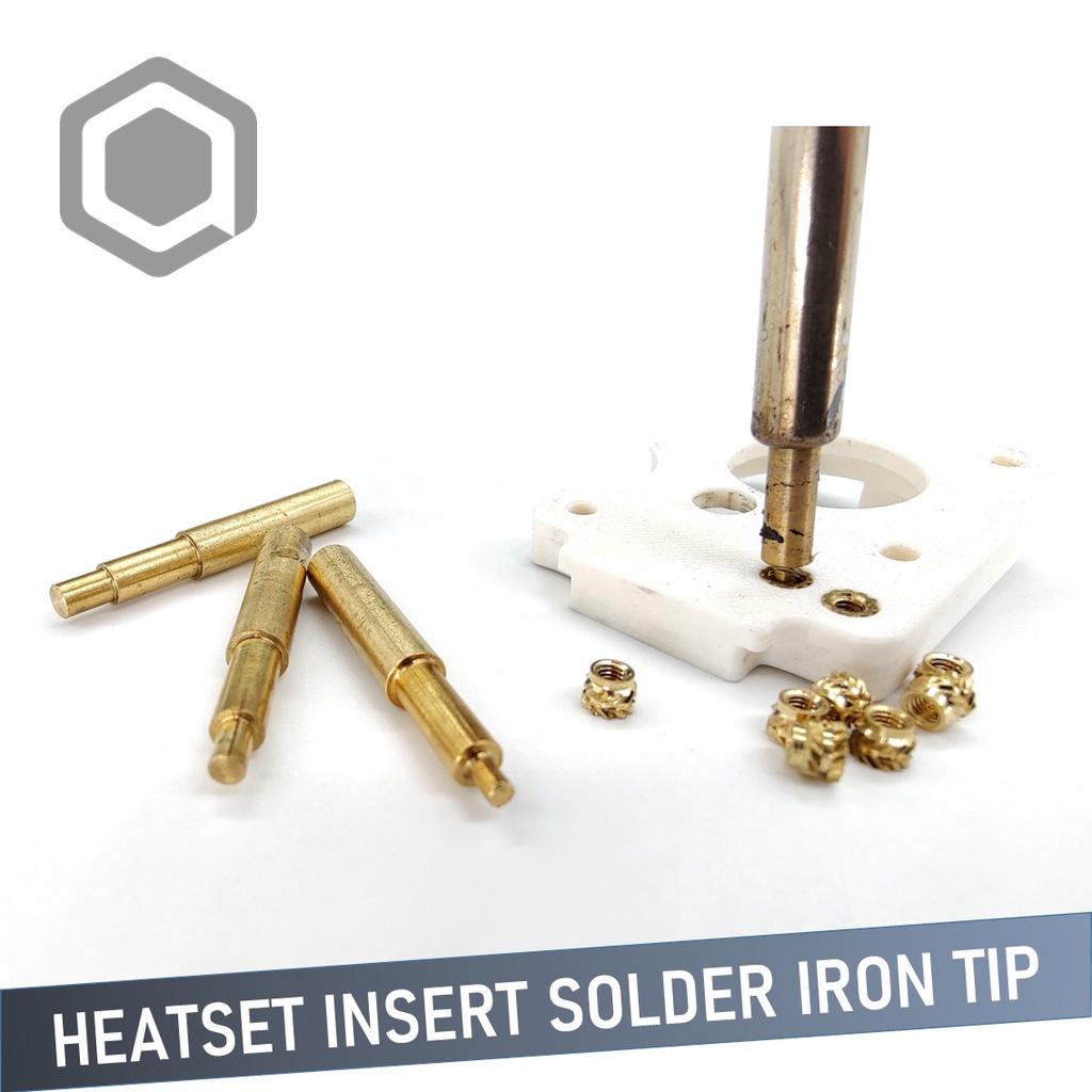 Brass Heat Set / Threaded Inserts Solder Iron Tip - M3 M4 M5 | Shopee ...