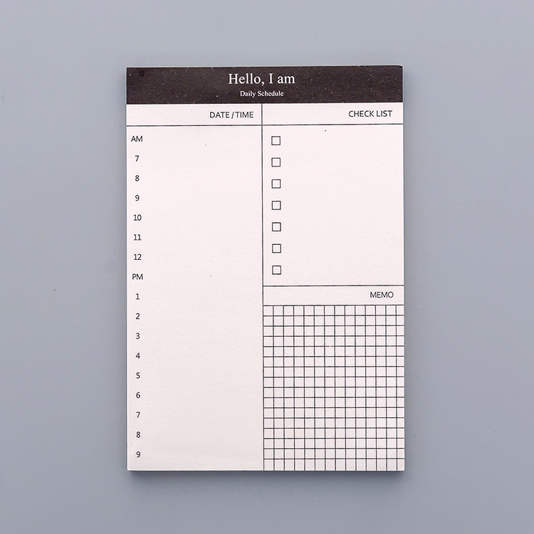🇲🇾 Ready Stock Minimalist Daily Schedule Planner Memo Pad 50 Sheets To ...