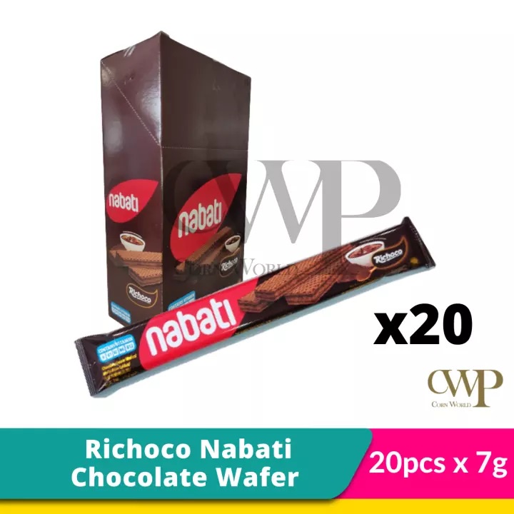 Richoco Nabati Chocolate Wafer 7g x 20 | Shopee Malaysia