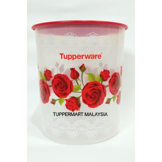 TUPPERWARE ONE TOUCH ROYAL RED ROSE CANISTER LARGE 4.3 L | Shopee Malaysia