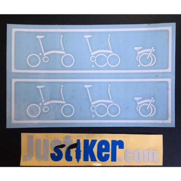 CUTTING Sticker Sticker Frame Logo Folding Brompton 3Sixty Trifold ...
