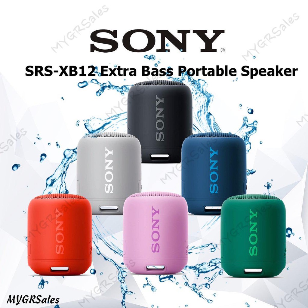 Sony SRS-XB12 Extra Bass Portable Bluetooth Speaker (Ready Stock) | Shopee Malaysia