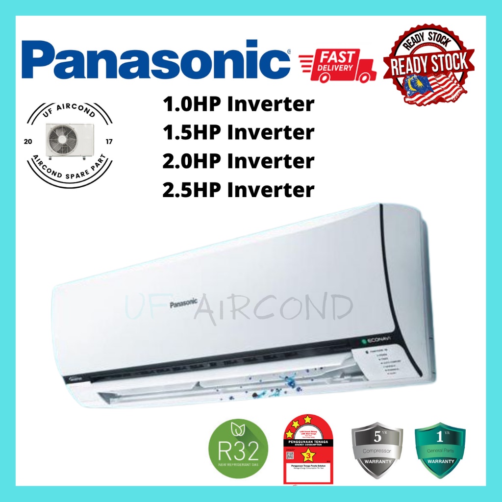 Panasonic Inverter Wall Mounted 1HP - 2.5HP | Shopee Malaysia