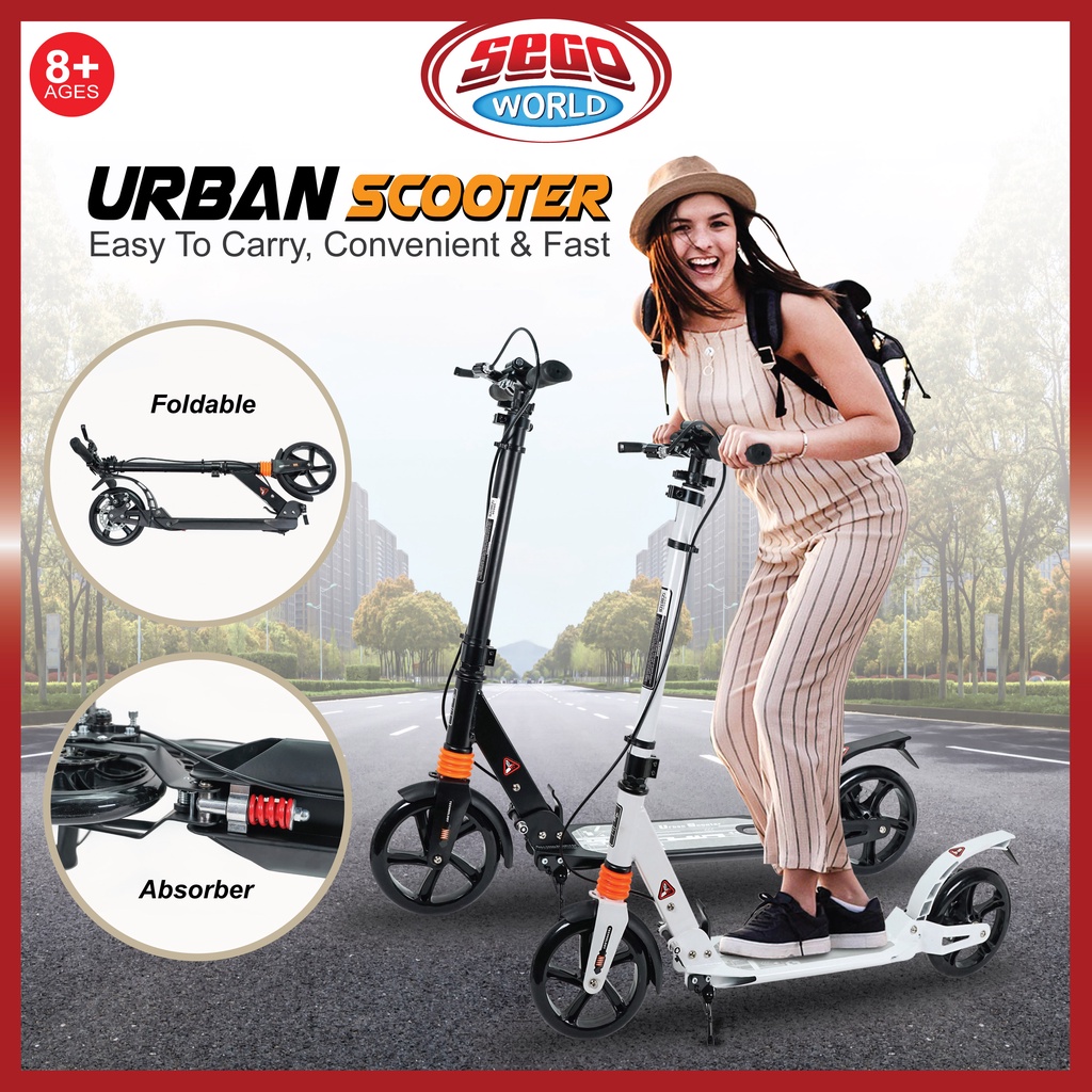 [Sego] Urban Scooter Foldable and Adjustable Skuter Aluminum Budak ...