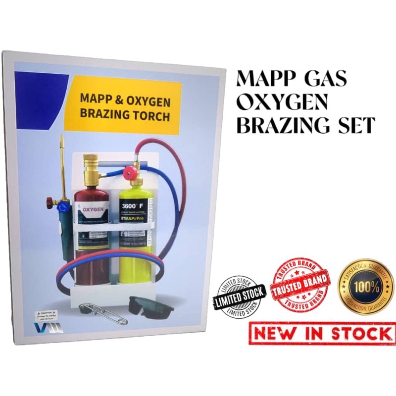 💯FAST DELIVERY MAPP GAS & OXYGEN TORCH SET Welding Torch Brazing Torch ...