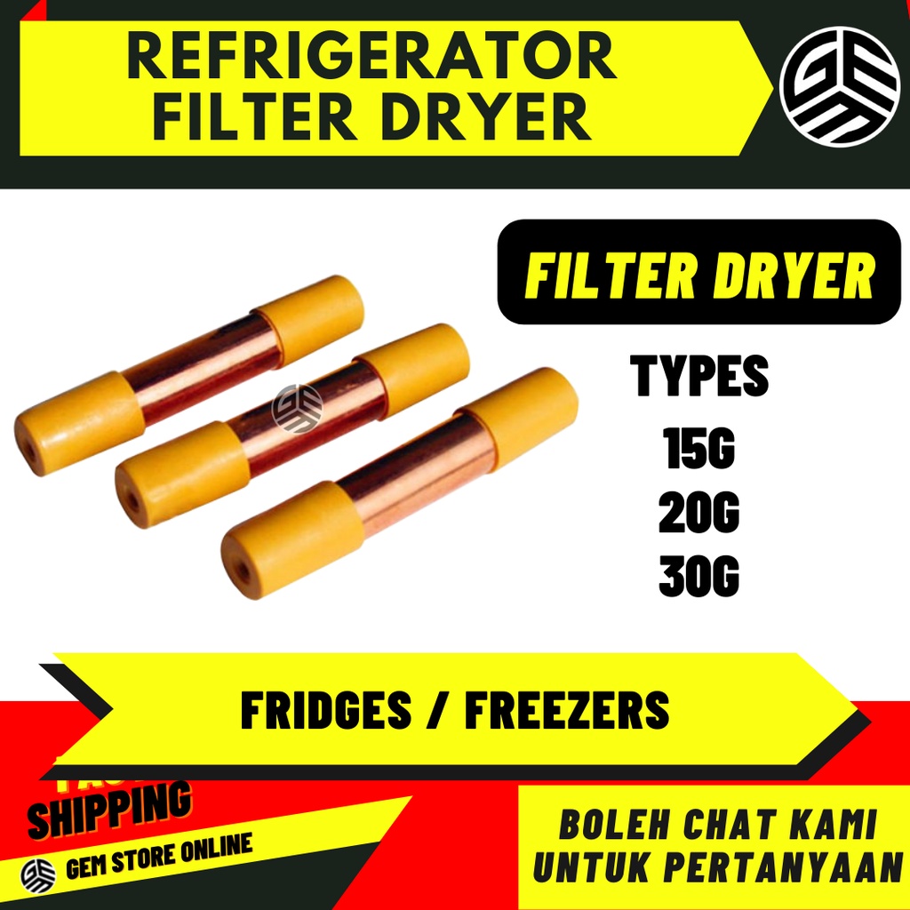 Refrigerator Tools Copper Filter Dryer / Drier Filter Peti Sejuk ...