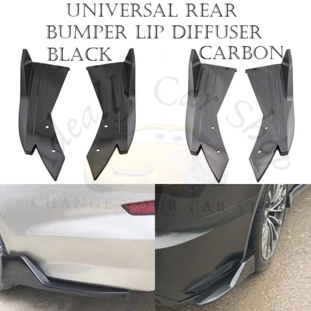 Ideally Universal Rear Bumper Lip Diffuser Winglet Wings Anti-crash ...