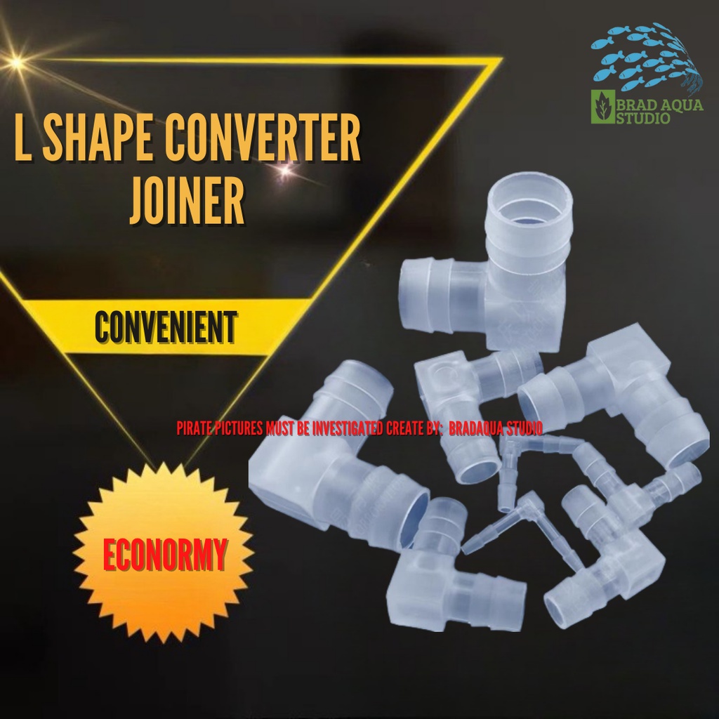 AQUARIUM 2 Way L Shape Hose Converter Air Tube Joiner | Shopee Malaysia