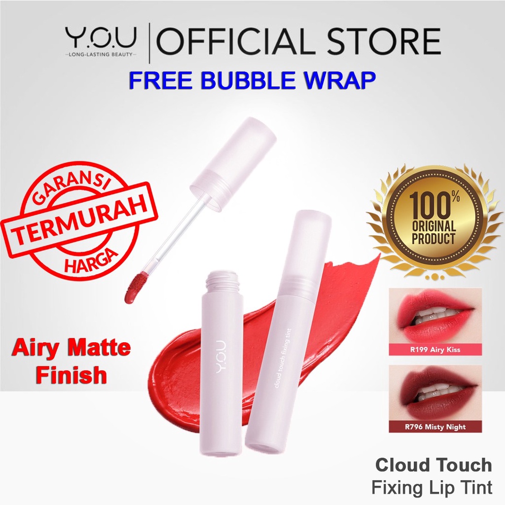 You Cloud Touch Fixing Lip Tint | Soft Velvet Finish Lip Stain | Korean ...