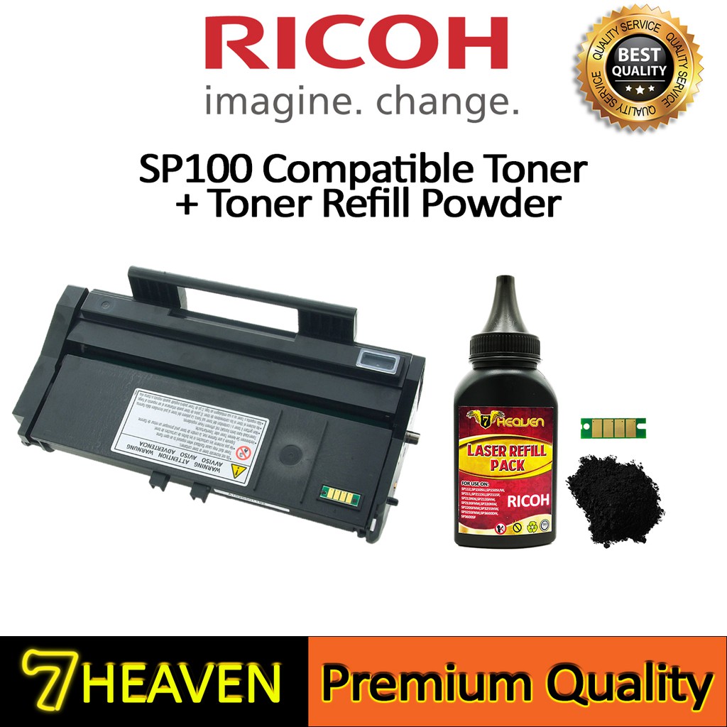 SP100 Toner Refill Powder with 1 Toner Reset Chip for Ricoh SP112 ...
