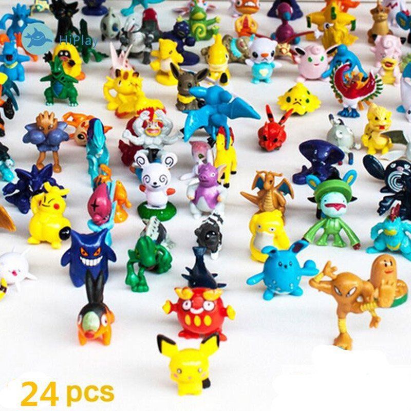 【Ready Stock】 24pcs/lot Mini Pokemon Action Figures Pokémon Go Monster ...