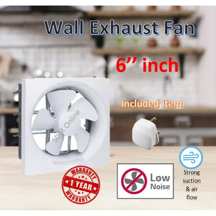 Bsboss PVC Wall Exhaust Fan 6/8/10/12Inch Ventilation Fan Kitchen Fan ...