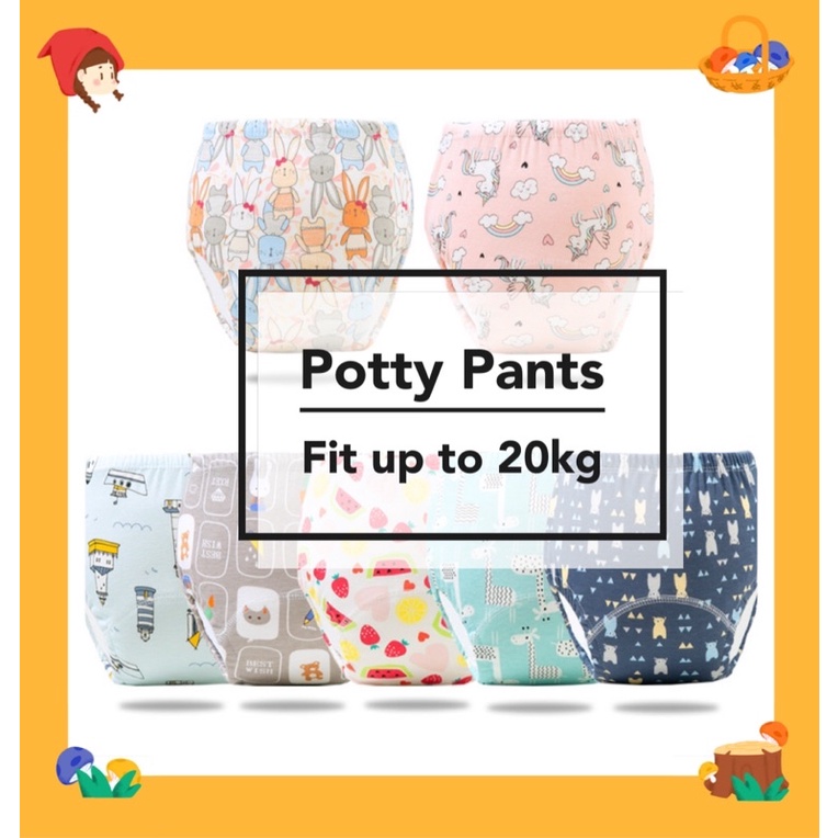 6 Layers Kids Potty Training Pants Baby Underwear Toilet training Cloth ...
