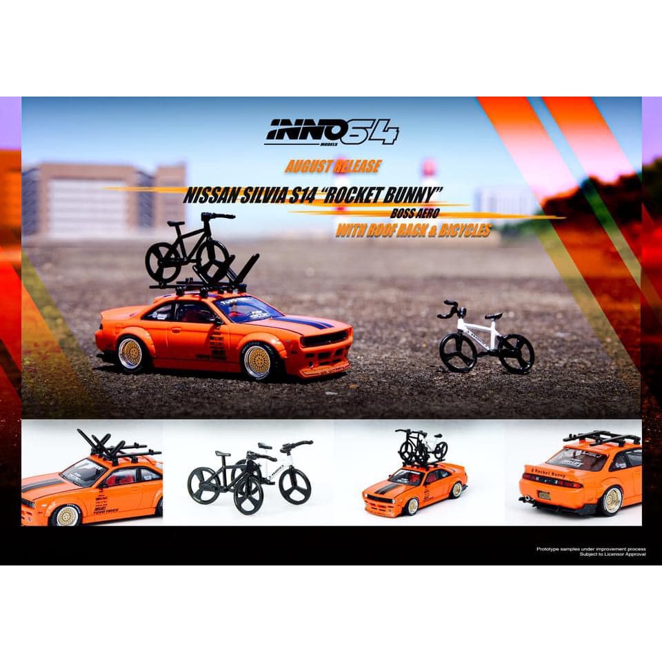 INNO64 1/64 Nissan Silvia S14 Rocket Bunny Aero With (Roof Rack and ...