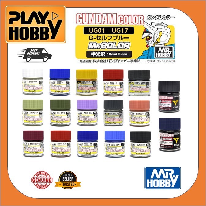 Mr Hobby UG01 to UG17 - SOLVENT BASED ACRYLIC - Mr Color Gundam Color ...