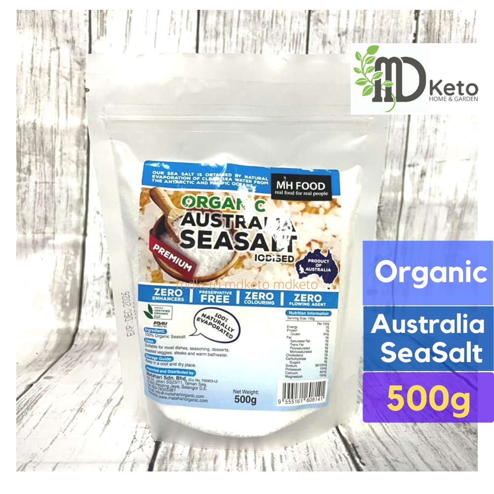 [MD Keto] 500g Australia Organic Iodised Sea Salt Purest Salt in the ...