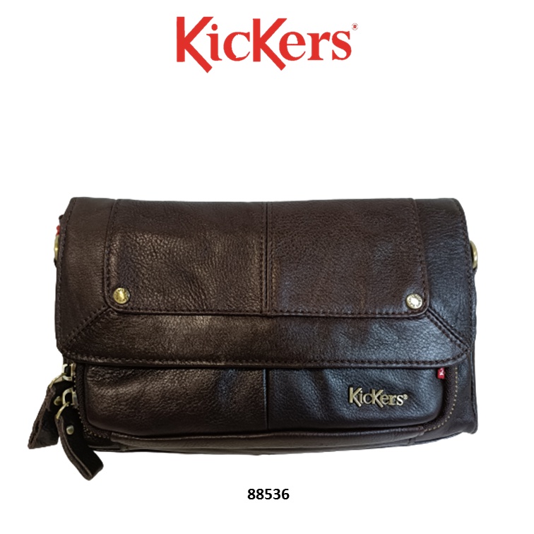Kickers Genuine Leather 4 IN 1 Sling & Waist & Crossbody & Clutch Bag 💯 ...