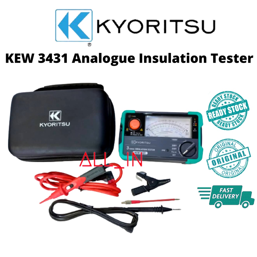 Kyoritsu KEW 3431 Analogue Insulation Tester | Shopee Malaysia