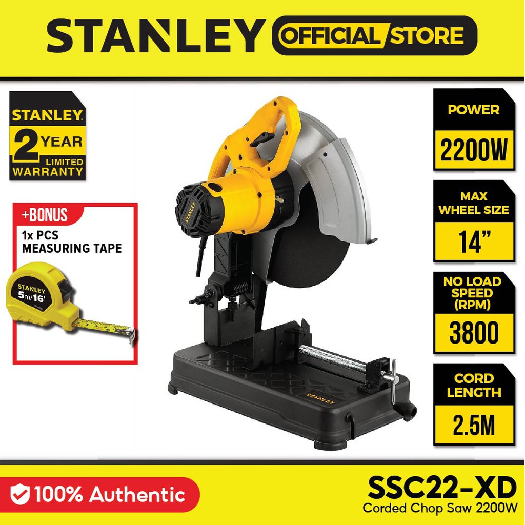 Stanley SSC22 Corded Chop Saw 355mm x 14" /2100W/3800RPM | Shopee Malaysia