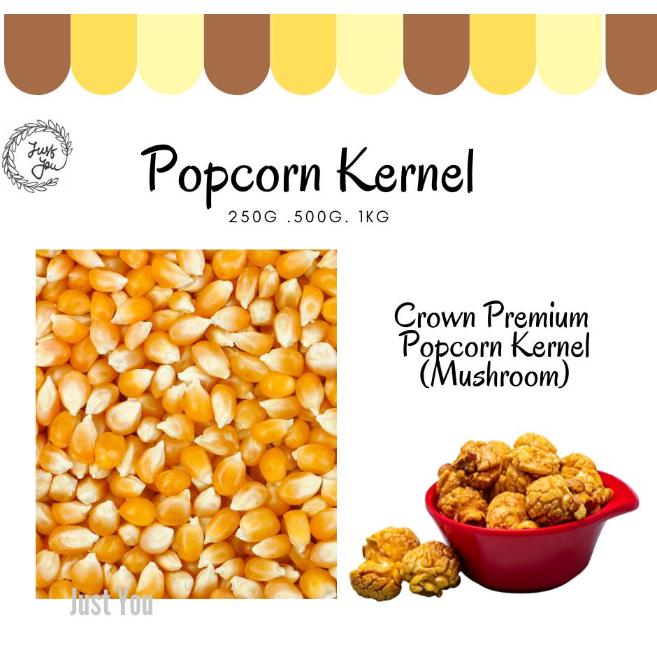 Crown Premium Pop Corn Kernel (Mushroom) 爆米花颗粒 | Shopee Malaysia
