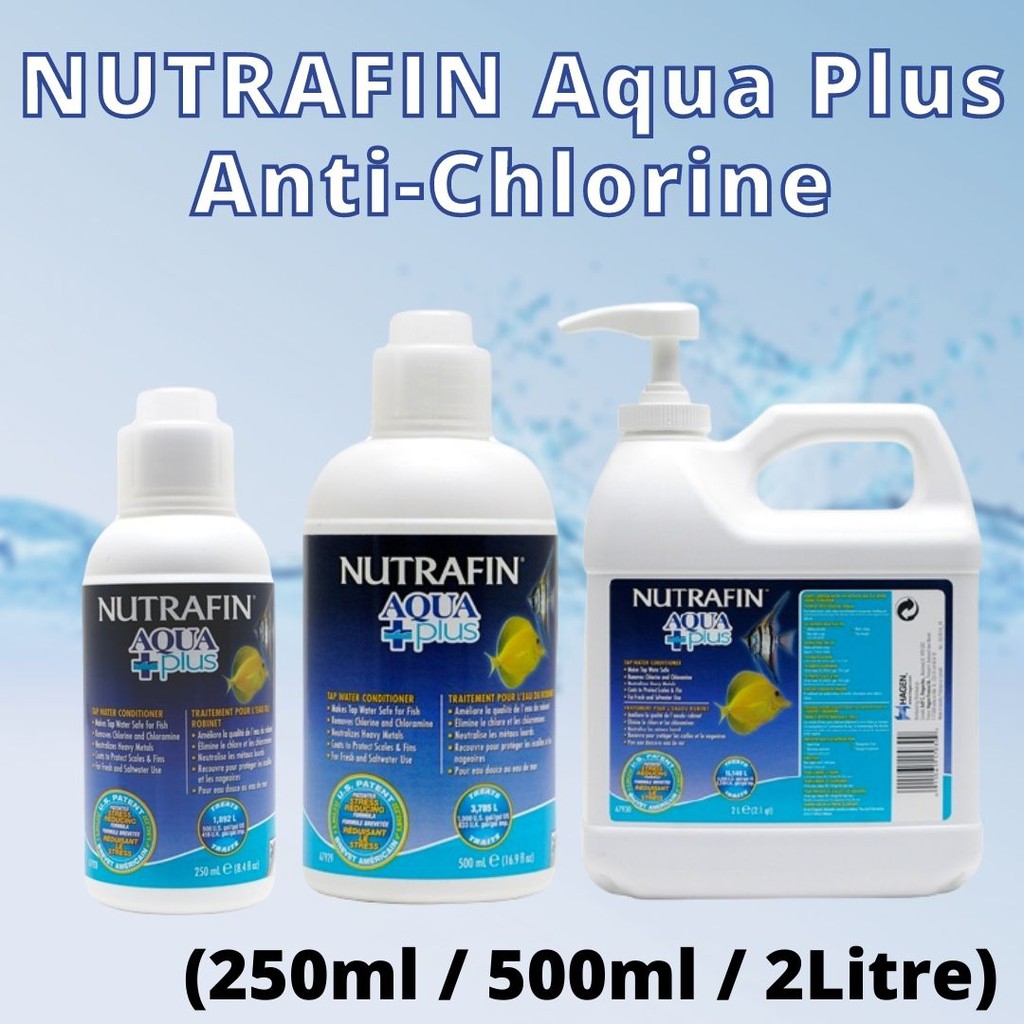 NUTRAFIN Aqua Plus Anti-Chlorine Fish Care Tap Water Conditioner ...