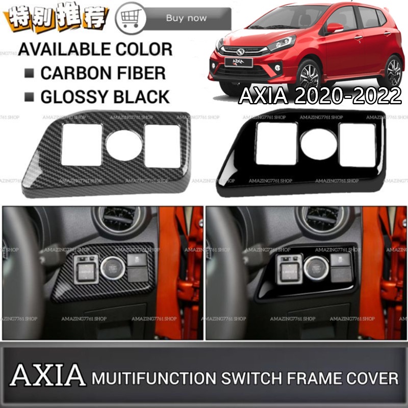 AMAZING PERODUA AXIA 2020-2022 CAR MUITIFUNCTION SWITCH FRAME COVER ...