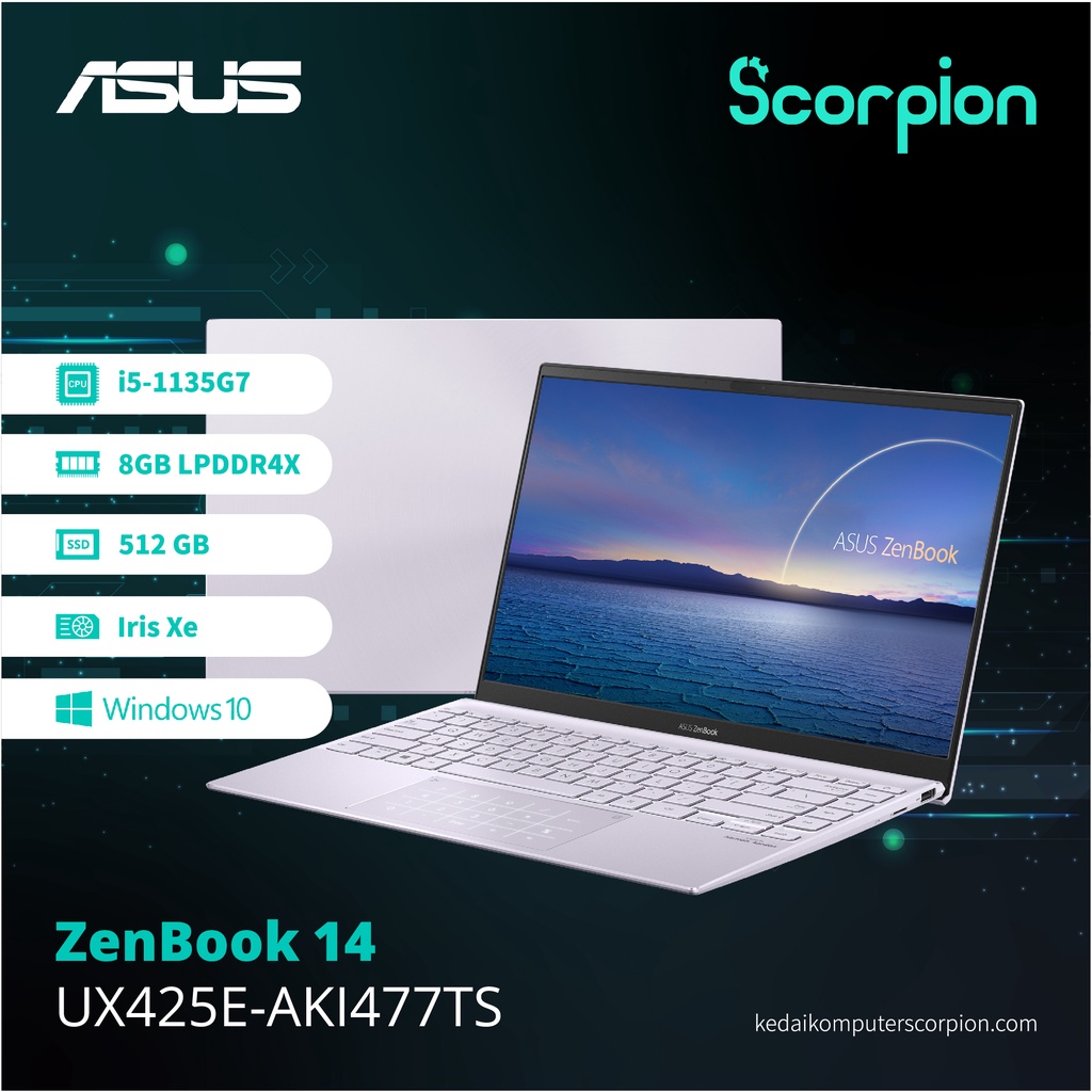 Asus ZenBook 14 UX425E-AKI477TS Laptop | Shopee Malaysia