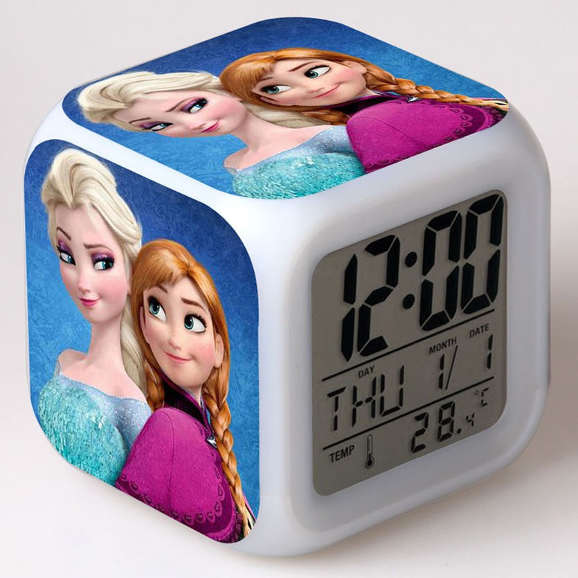 Frozen Alarm Clock FROZEN Snow Queen Princess Anna Colorful Mood Square ...