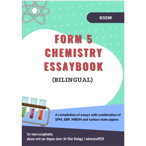 KSSM Form 5 Chemistry Essay Book | Buku Esei Kimia Dwibahasa (Updated) | Score A+ for Trial ...