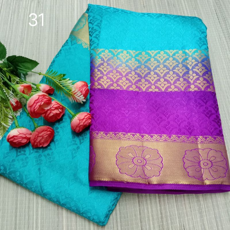 Saree Ready Stock / Kanjipuram Silk / Silk Saree / Soft Silk Saree ...