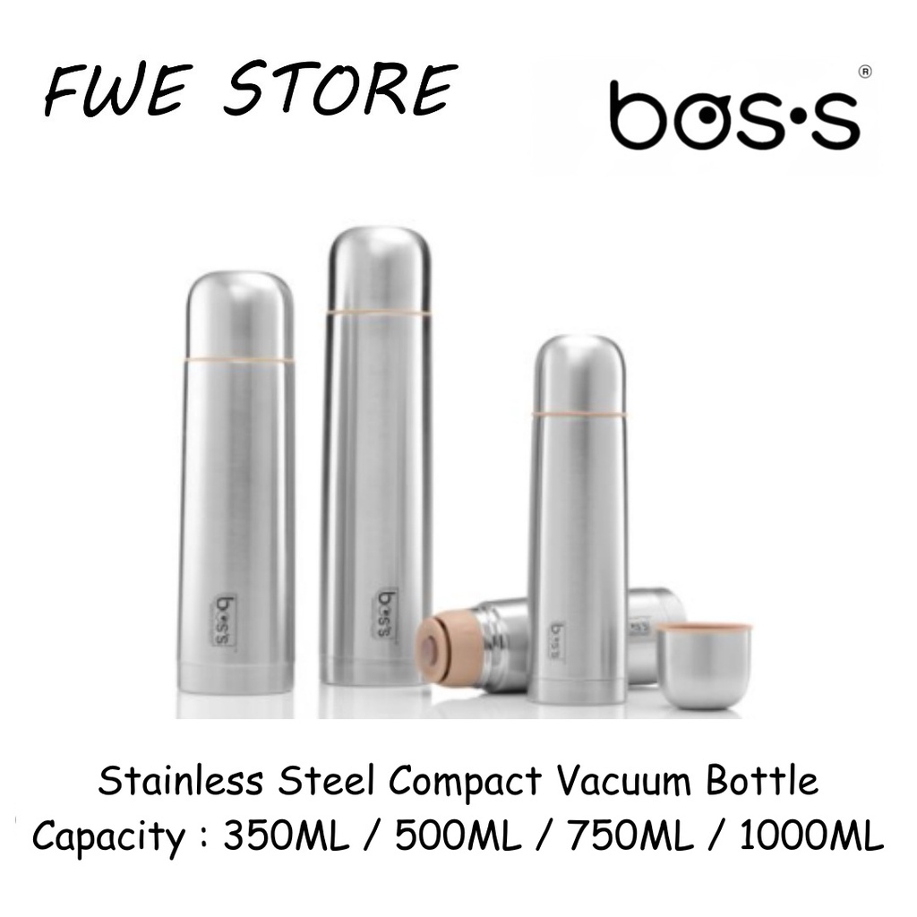 BOS'S Stainless Steel Compact Vacuum Bottle / Vacuum Flask / Boss Hot & Cold Vacuum Bottle ...