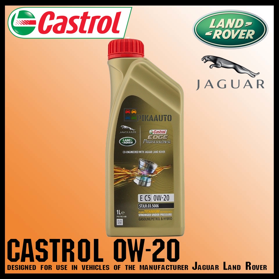 CASTROL 0W-20 EC EDGE PROFESSIONAL LAND ROVER JAGUAR ENGINE OIL 1LITER ...