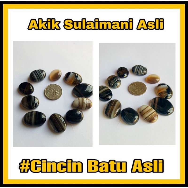 Batu Agate Black Akik Sulaimani Asli | Shopee Malaysia