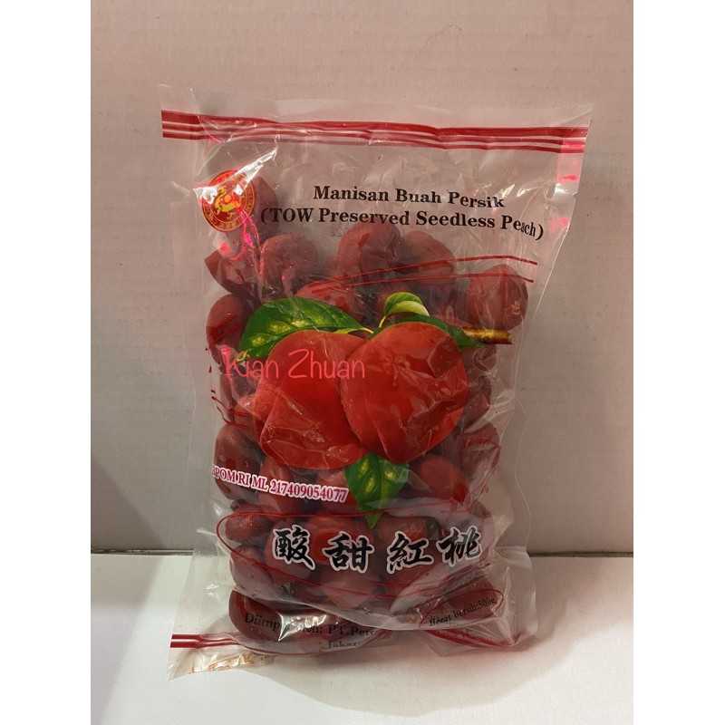 Chen Liang Ji Candied Peaches 500gr / Preserved Seedless Peach / Angtho ...