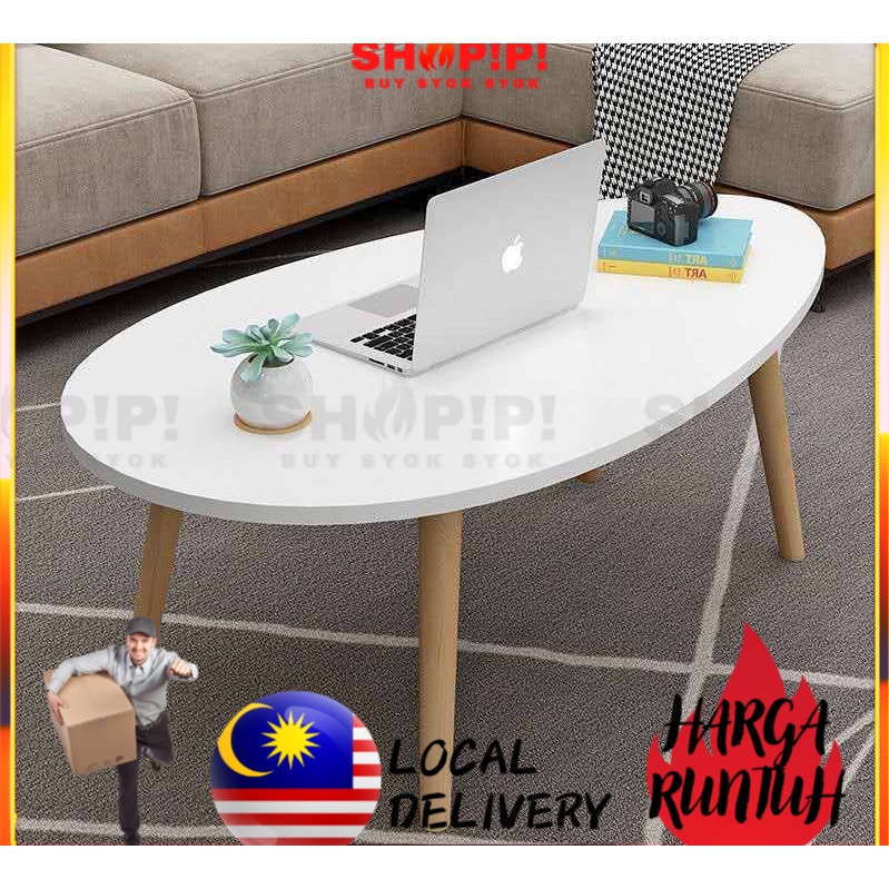 Shopipi Coffee Table Meja Kopi Side Table Tea Table Meja Kayu | Shopee ...