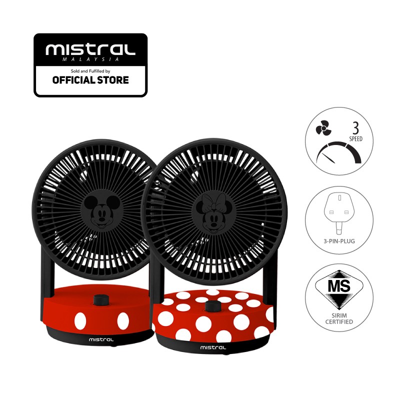 Mistral x Disney Special Edition High Velocity Fan Mickey & Minnie (7 ...