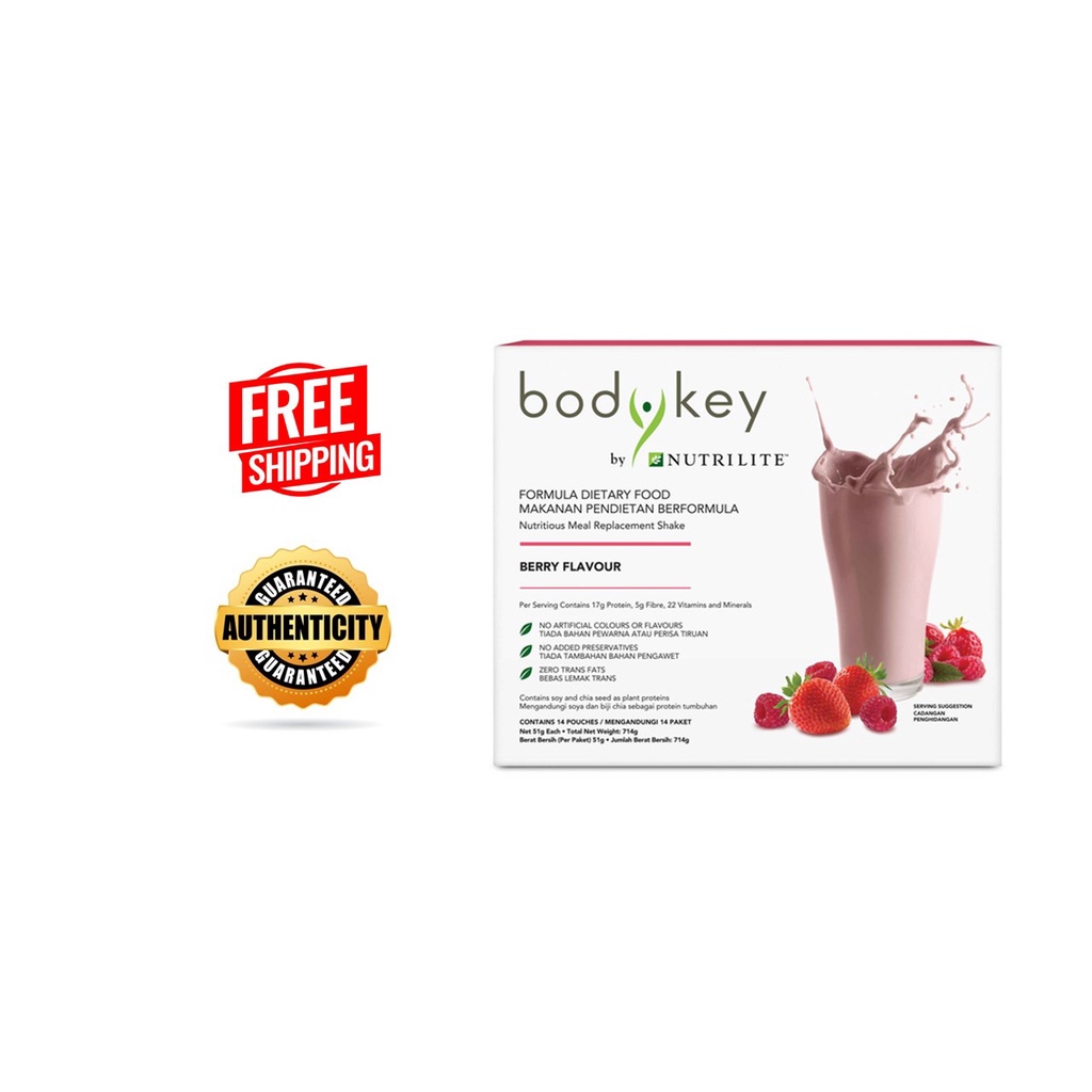 Amway BodyKey By Nutrilite Meal Replacement Shake (Berry) | Shopee Malaysia