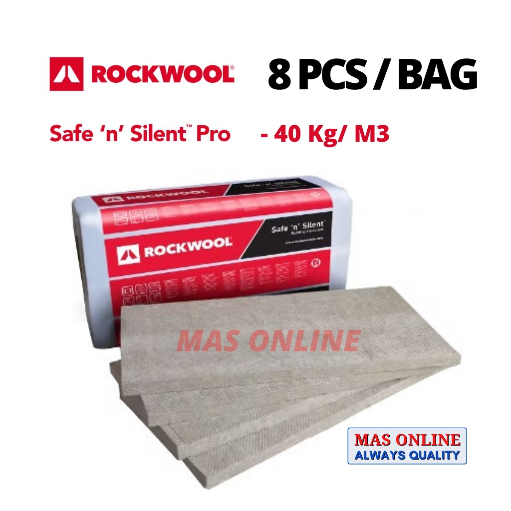 (40KG/M3) Rockwool Sound Proof Acoustic Rock Wool Mineral Wool(8 pcs ...
