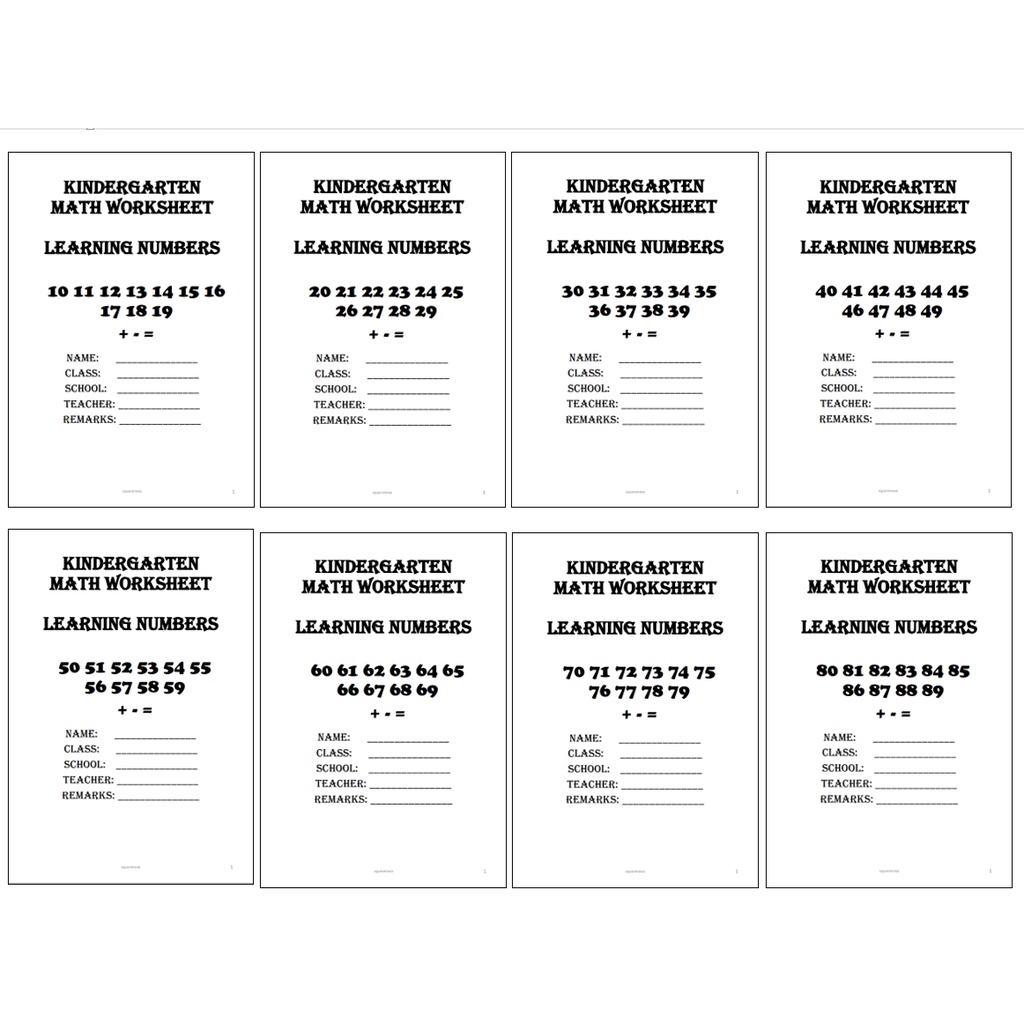 Printable Color Mathematics Worksheets Buku Latihan Matematik Learning ...