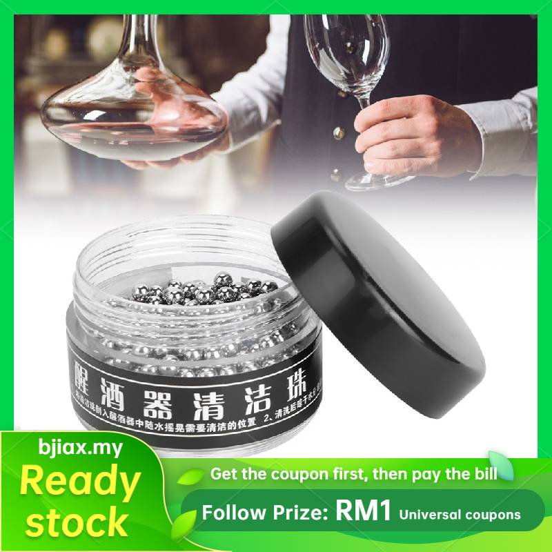 Bjiax 3mm Stainless Steel Decanter Cleaning Beads Glass Wine Bottle ...