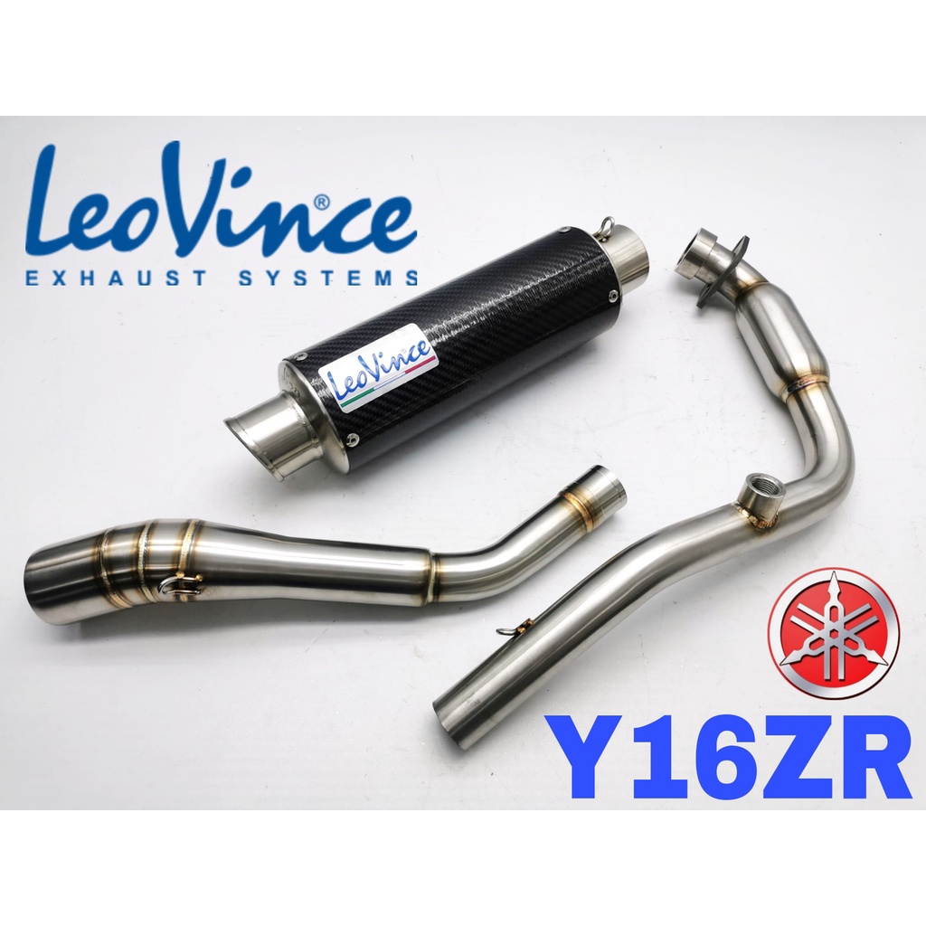 LeoVince Exhaust Y16ZR Muffler Carbon Fiber Tabung Ekzos Motor Yamaha ...