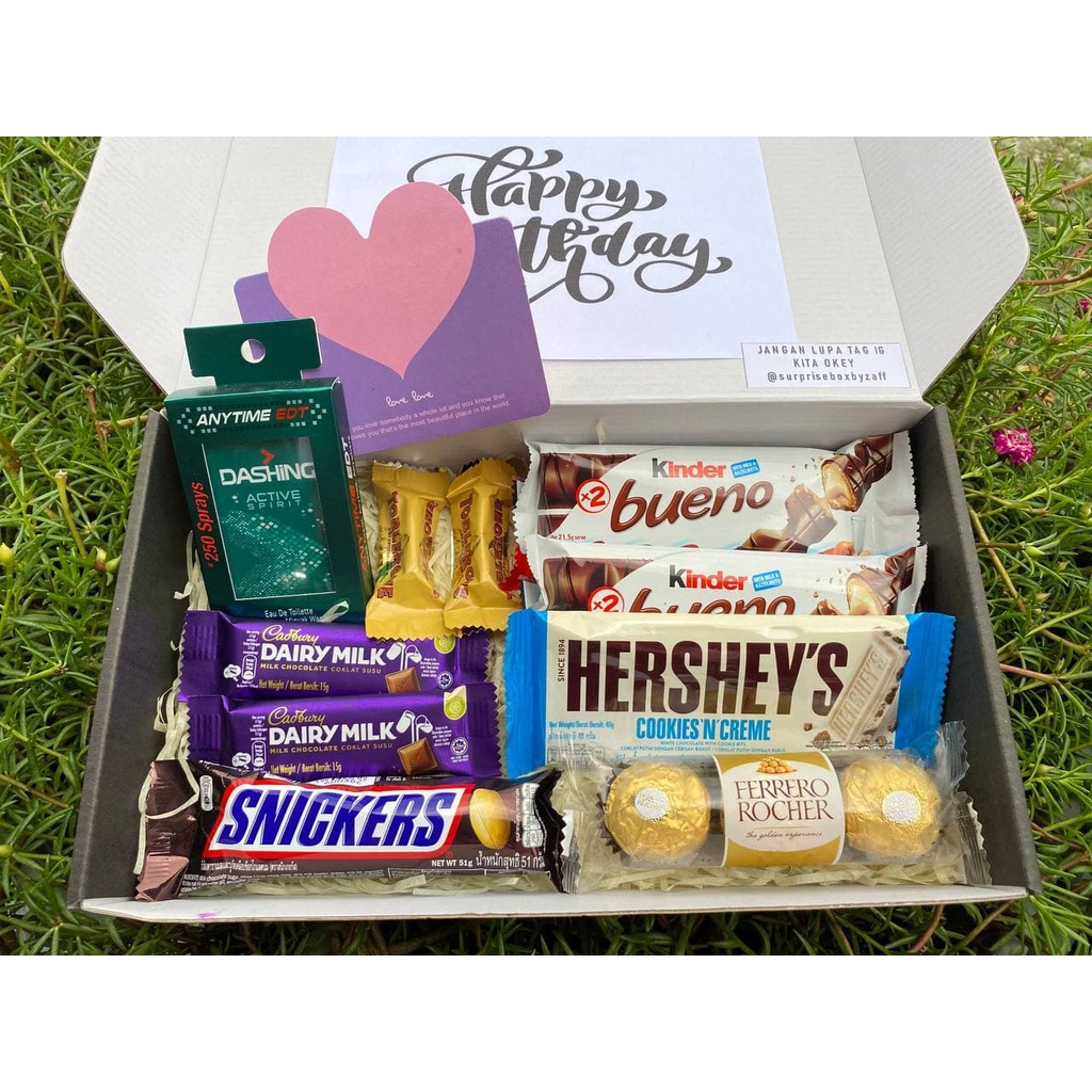 🔥 EXCLUSIVE GIFT 🔥 CHOCOLATE BOX WITH DASHING PERFUME FOR MEN( Hadiah ...