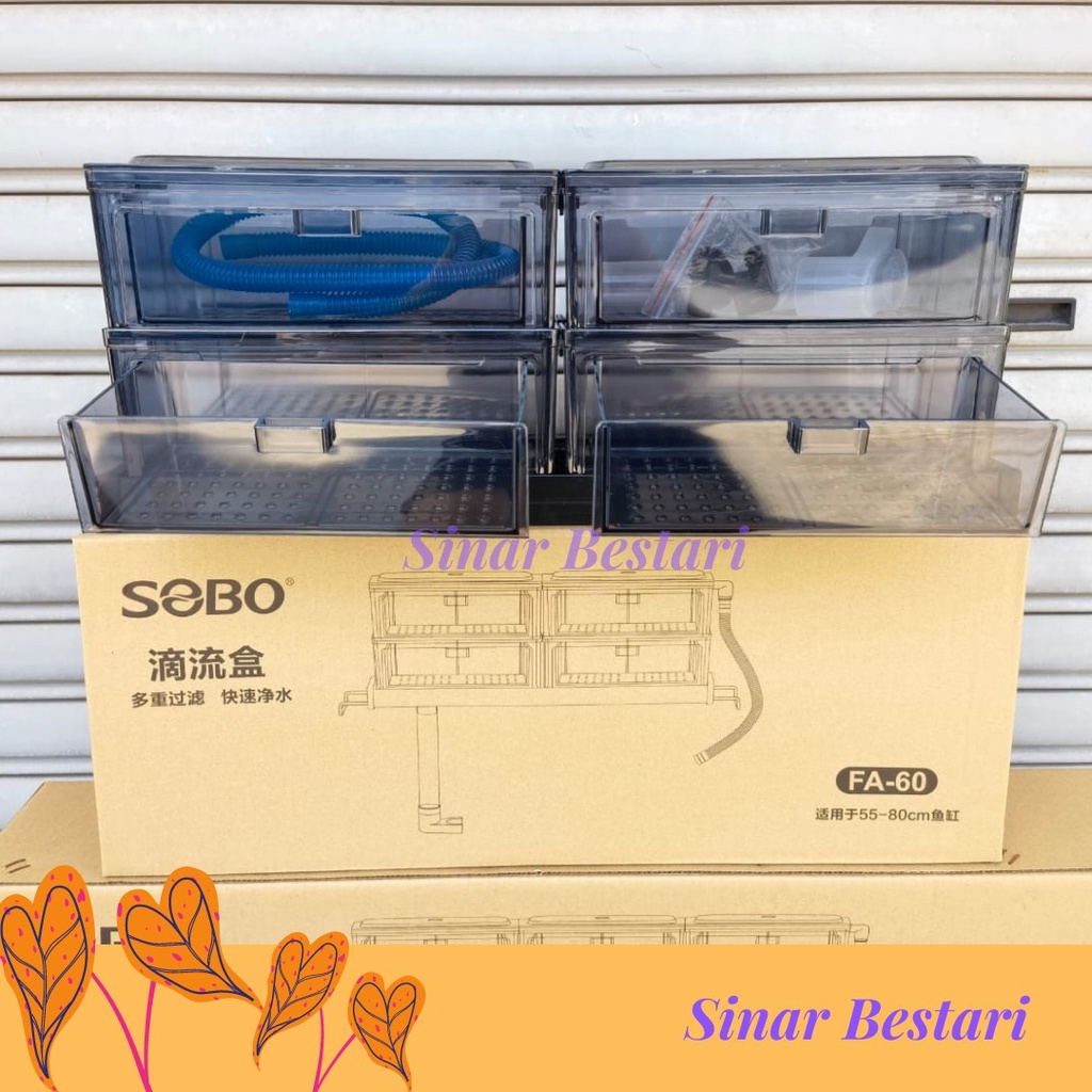 Sobo Drip Trickle Box Aquarium Top Filter Box Double Layer Akuarium F30 ...