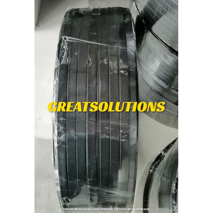 PET STRAPPING BAND BLACK EMBOSSED [ 16MM (W) x 0.8MM (T) x 20KG x 1200M ...