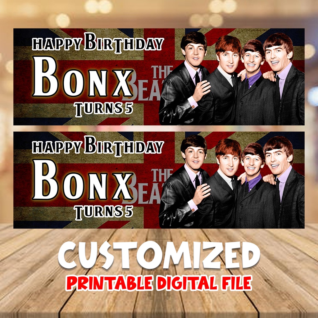 THE BEATLES 2 BIRTHDAY BANNER | Shopee Malaysia