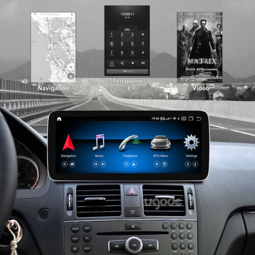 Mercedes Benz C Class W204 Touch Screen Android Player Monitor (C180 ...