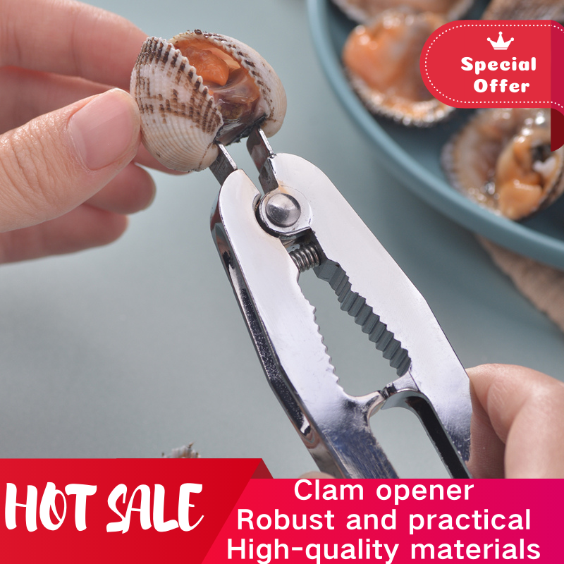 Clam Opener & Seafood Shucker: Durable Metal Kitchen Tool for Easy ...