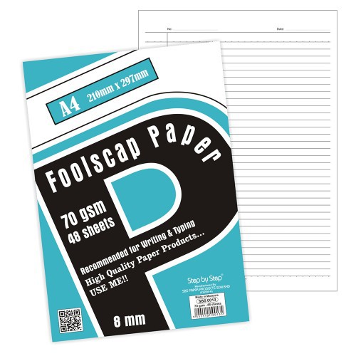 Step By Step A4 Foolscap paper /Kertas Kajang A4 70gsm 48 Sheets 210mm ...